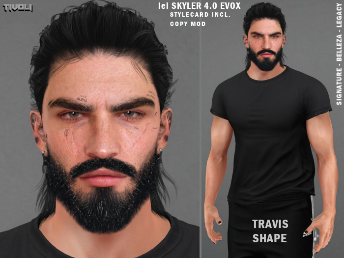 Second Life Marketplace - -Tivoli inc - Travis Shape lelutka Skyler 4.0 EVOX